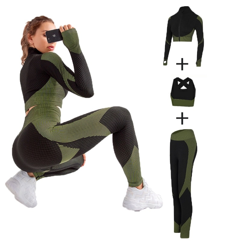 Women's Elastic Workout Clothing Set - Mountainotes LCC Outdoors and ...